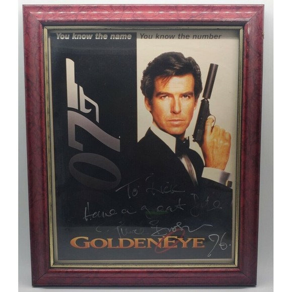 Wall Decor | Pierce Brosnan Signed James Bond 07 Goldeneye 12x10 Photo ...